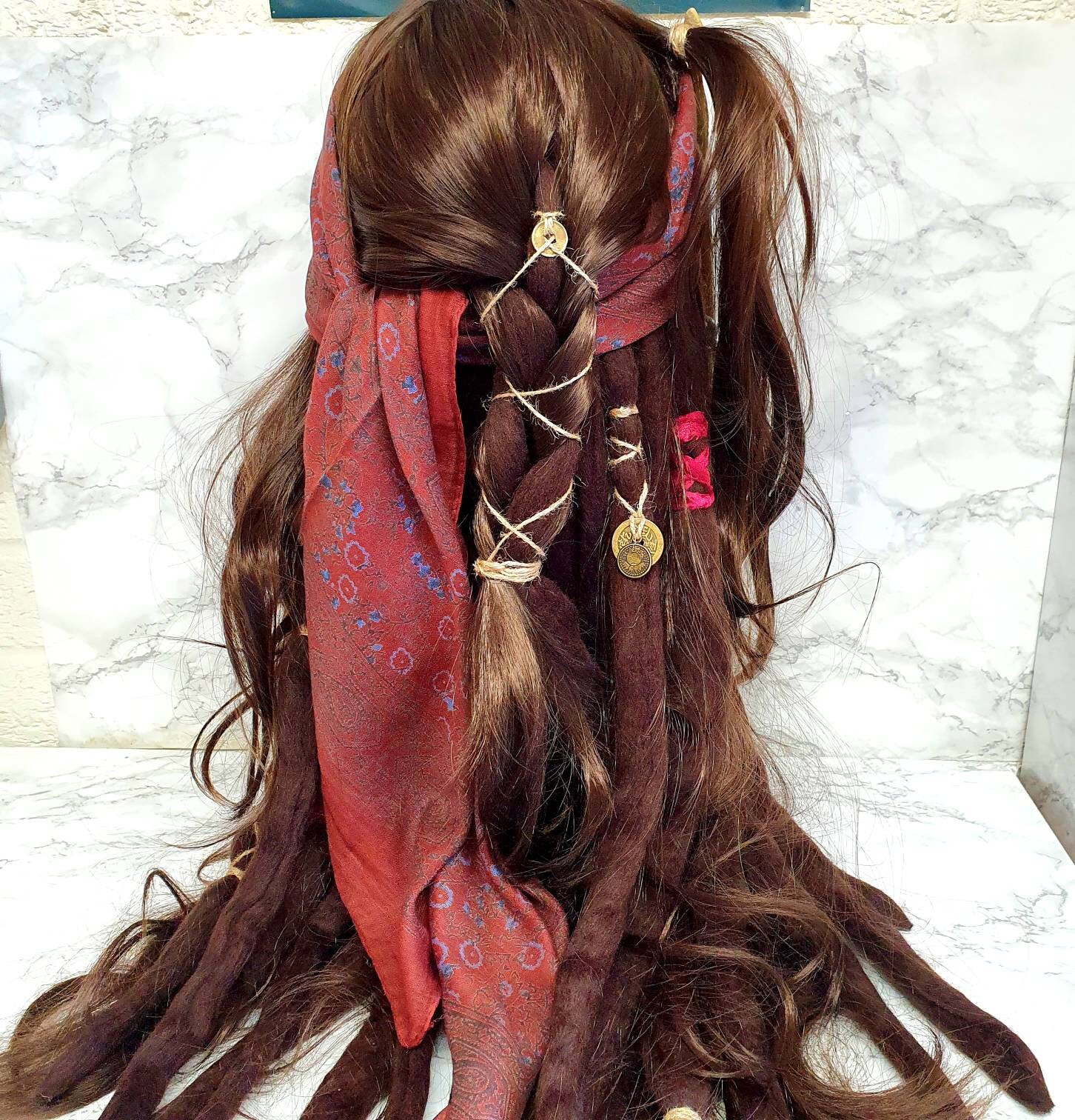 Handmade Jack Caribbean Pirates Cosplay Wig Black Pearl (made to Order ...
