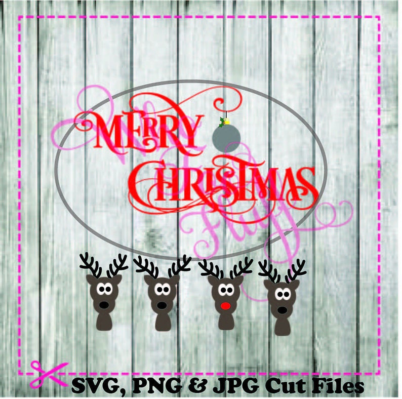 Merry Christmas Reindeer Svg Png Jpg Dxf Eps Cutting File Cutting File ...