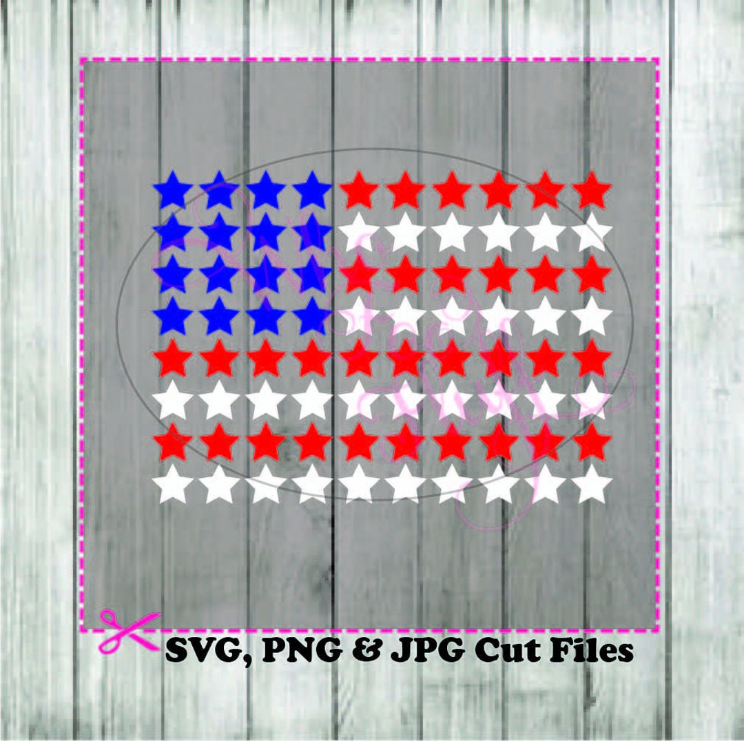 Star Flag Red, White, & Blue SVG DIY Cut Svg Jpg Vector Png File Cricut ...