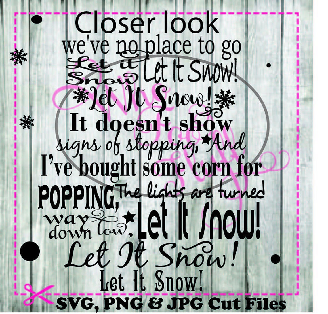 Let It Snow Snowman Svg Png Jpg Dxf Eps Cutting File Christmas Fanatic ...