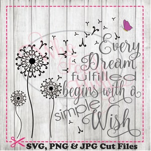 Every Dream Fulfilled Begins With a Simple Wish - Etsy