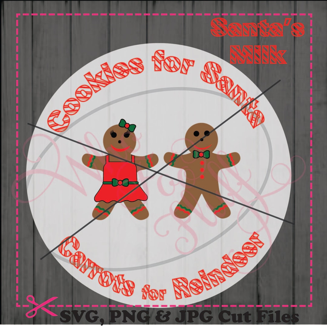 Milk and Cookies for Santa Perfect for Cookie Carrots for Reindeer ...