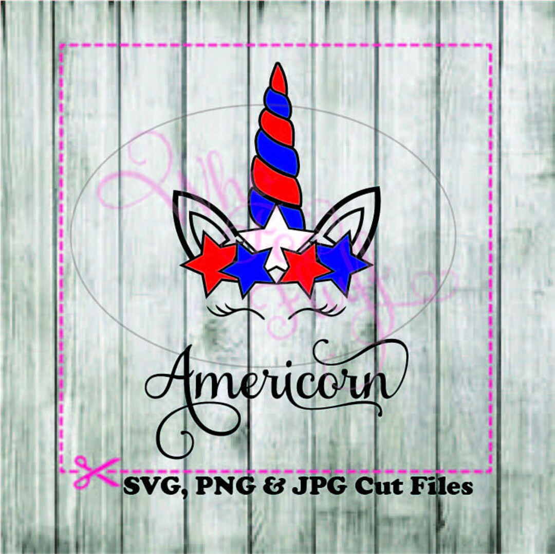 Americorn American Unicorn,ameri Corn Red White & Blue SVG DIY Cut Svg ...
