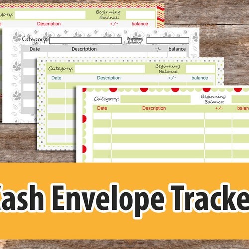 Printable Cash Envelope System Tracker Log INSTANT DOWNLOAD | Etsy