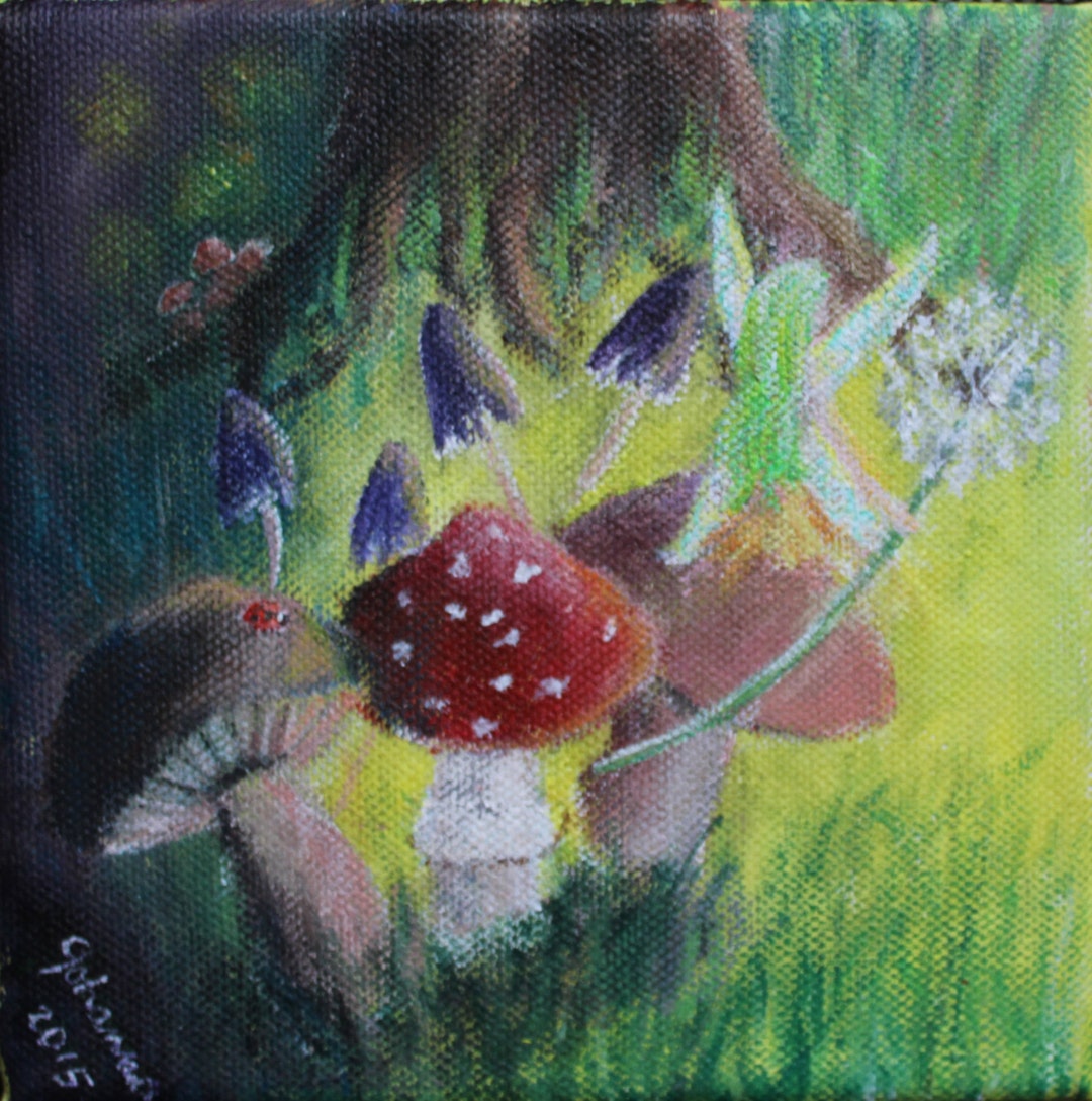 Original Acrylic Fairy Painting, 15x15cm - Etsy