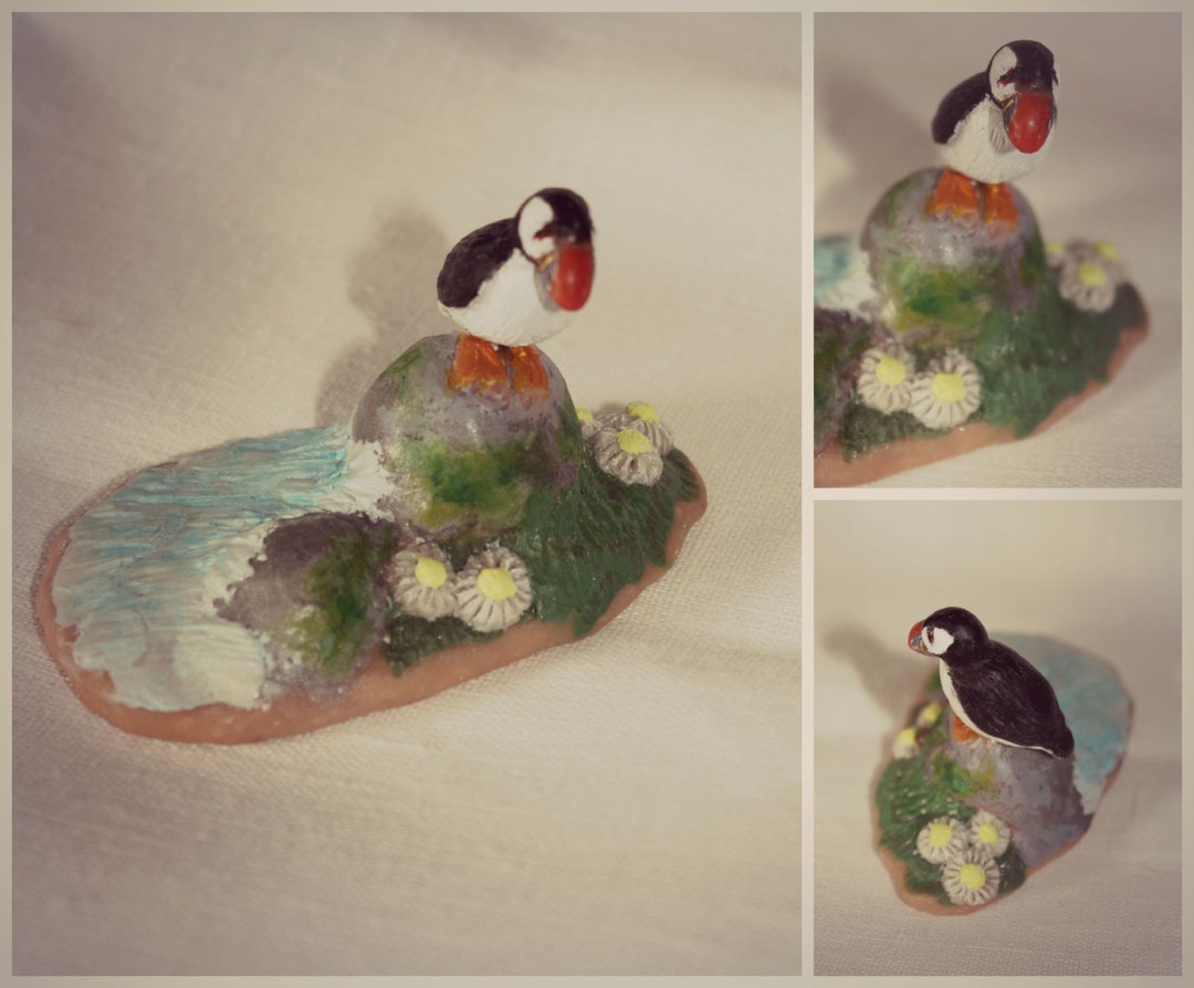 Puffin. Polymer Clay Figurine - Etsy