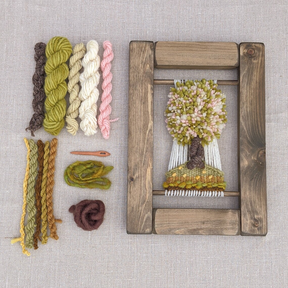 Weaving Kit Learn to Weave a Woven Wall Hanging Spring - Etsy