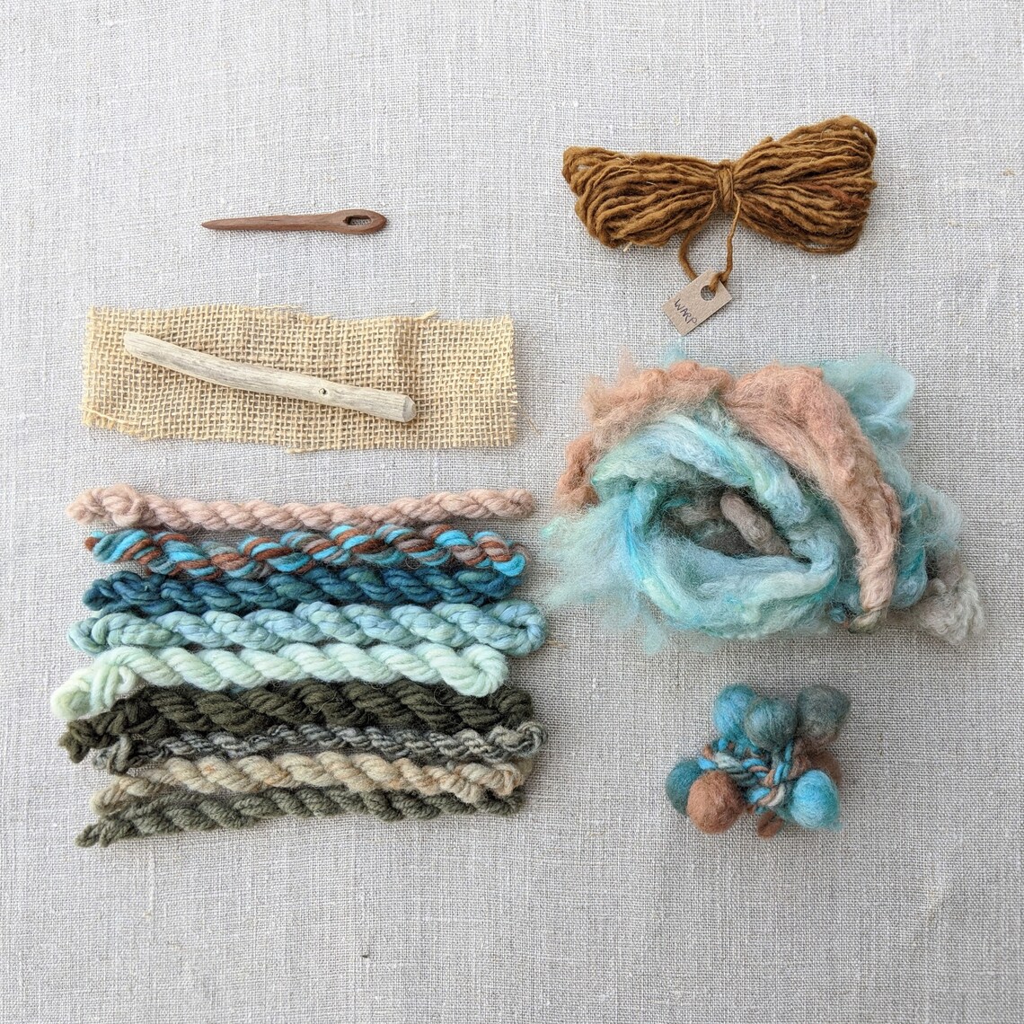 Weaving Kit: Learn to Weave Beginners Craft Kit Blue Wool - Etsy