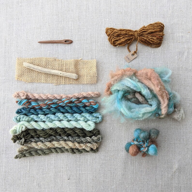 Weaving Kit: Learn to Weave Beginners Craft Kit Blue Wool - Etsy UK