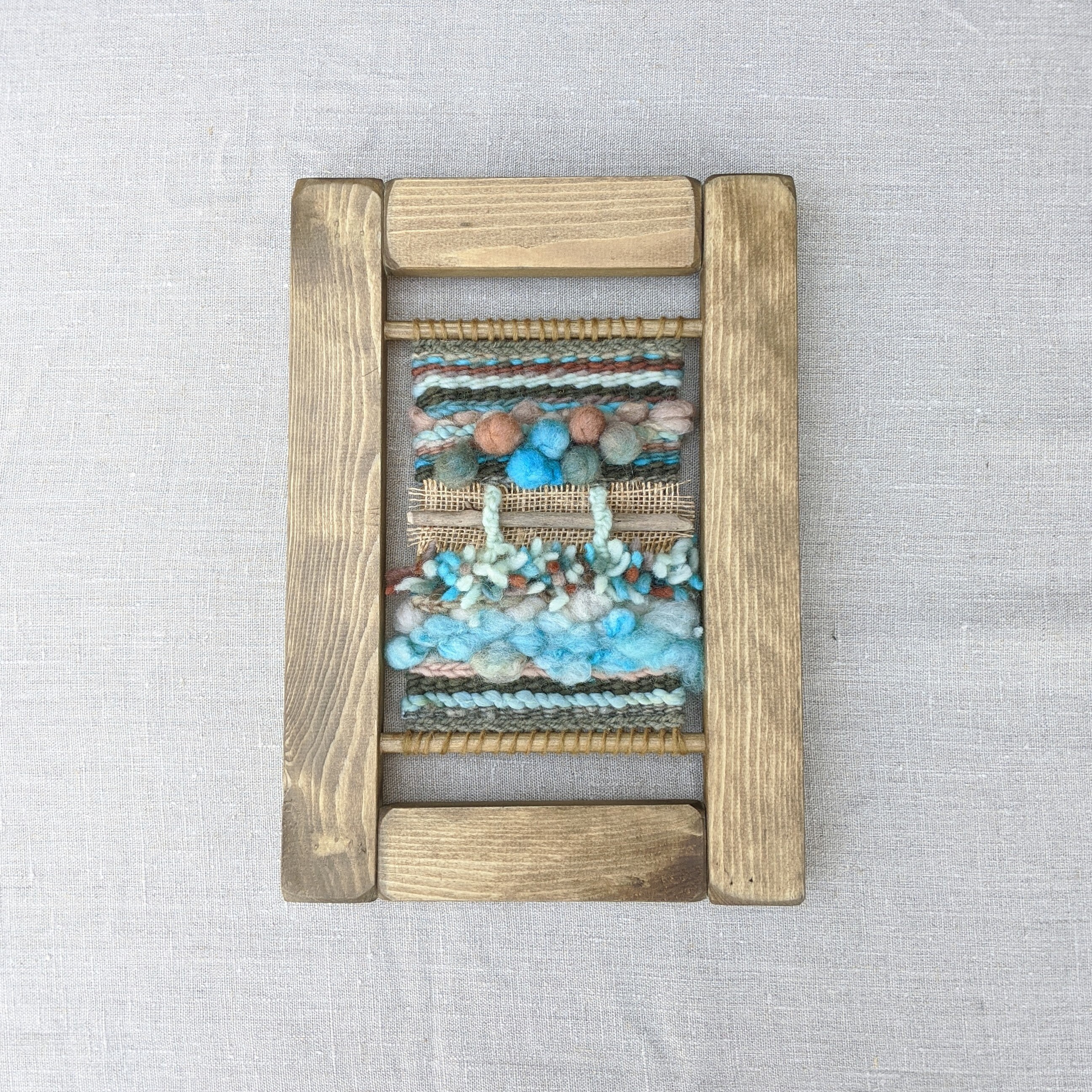 Weaving Kit: Learn to Weave Beginners Craft Kit Blue Wool - Etsy UK