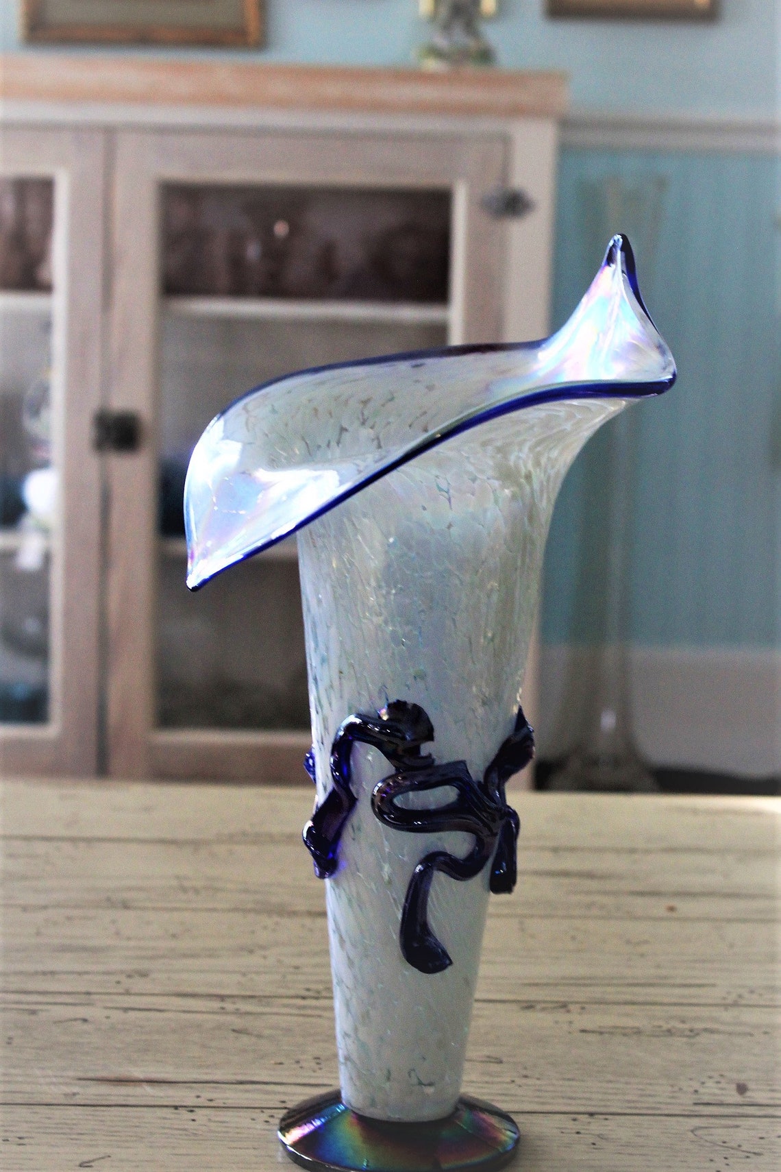 Iridescent Studio Art Glass Jack in Pulpit Shape Pulled 9-12 | Etsy