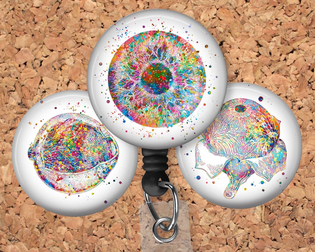 Ophthalmology Badge Reel, Eye Retractable Lanyard Badge Holder ...