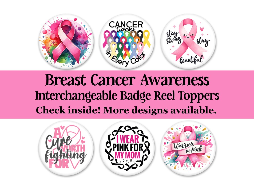 Breast Cancer Badge Tops for Interchangeable Badge Reels, Your Choice ...