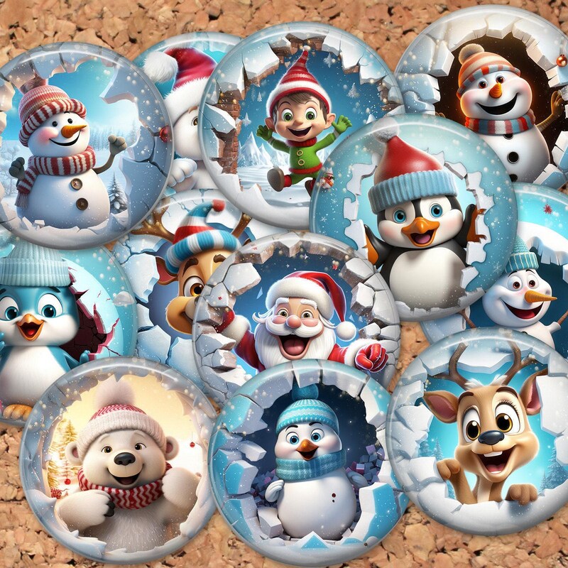 Christmas Buttons - Etsy