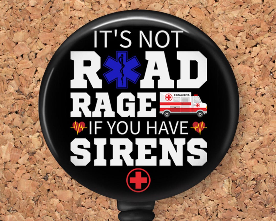 Funny EMT Badge Reel ID Holder, Paramedic Ambulance Emergency Services ...