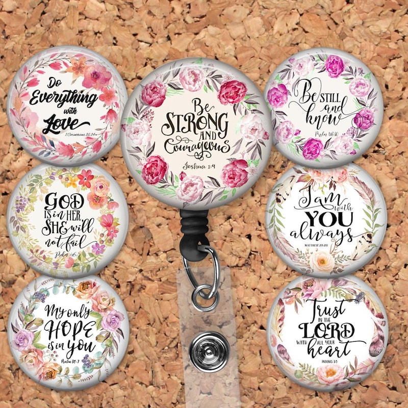 Bible Verse Badge Reel - Etsy
