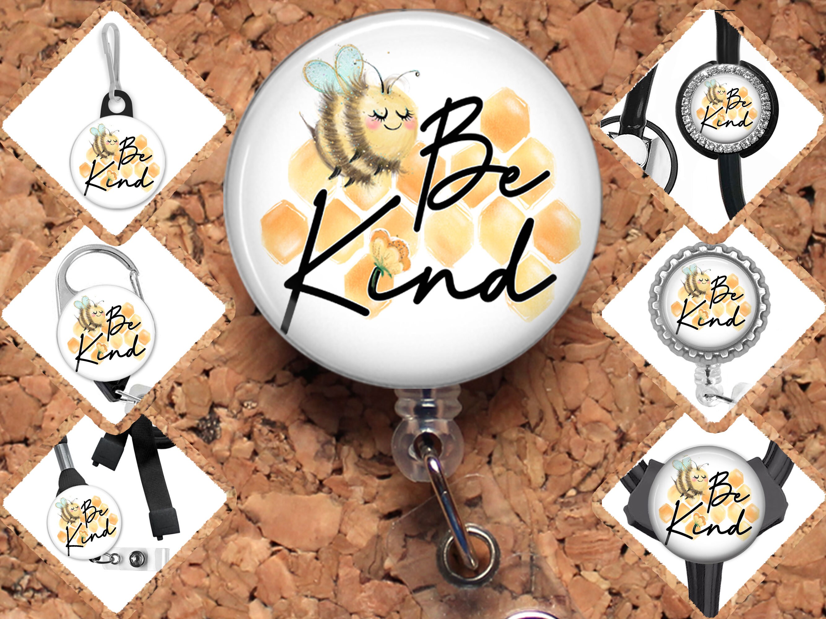 Be Kind Badge Reel Cute Id Holder Badge Reel Nurse Badge - Etsy