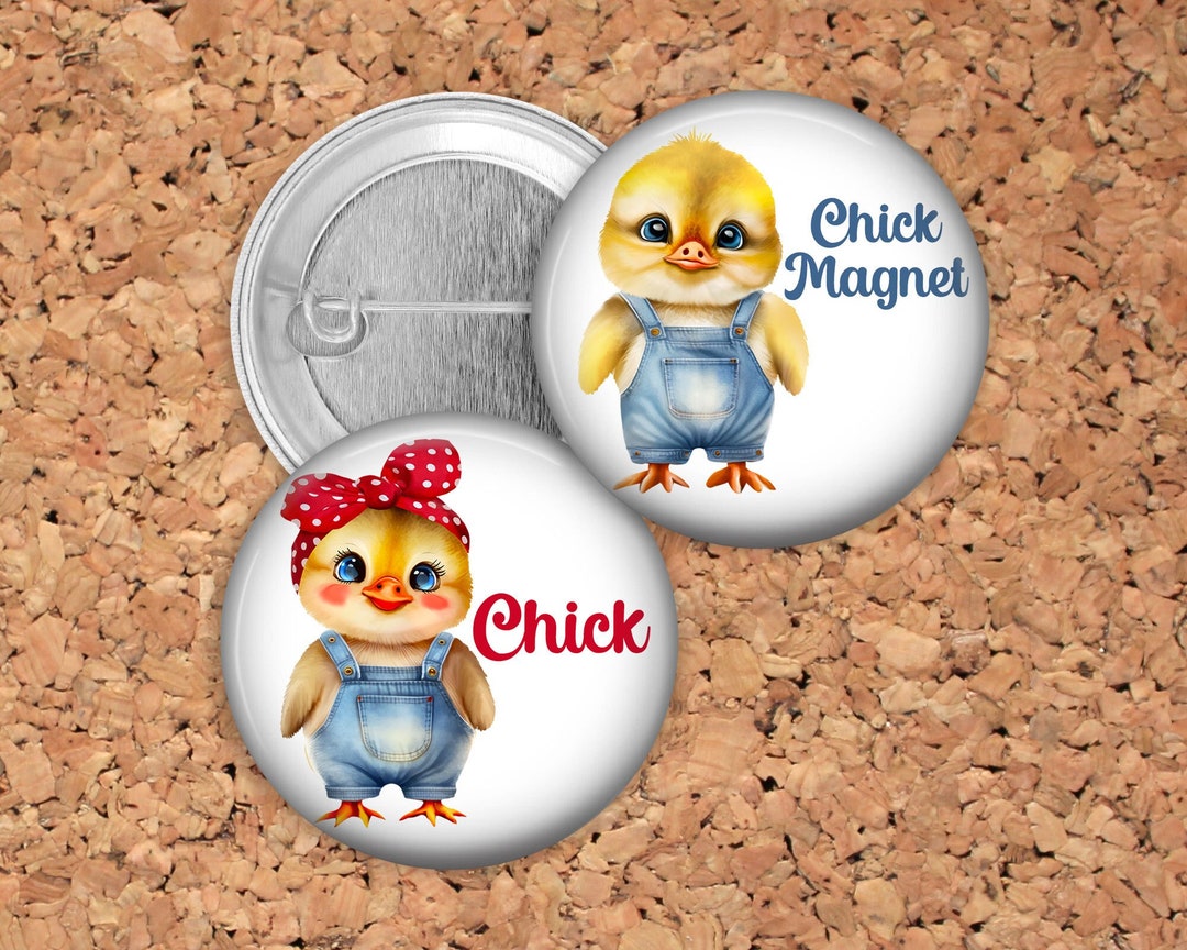 Gender Reveal Pins, Chicks Button Party Favors, Pinback Buttons, Team ...