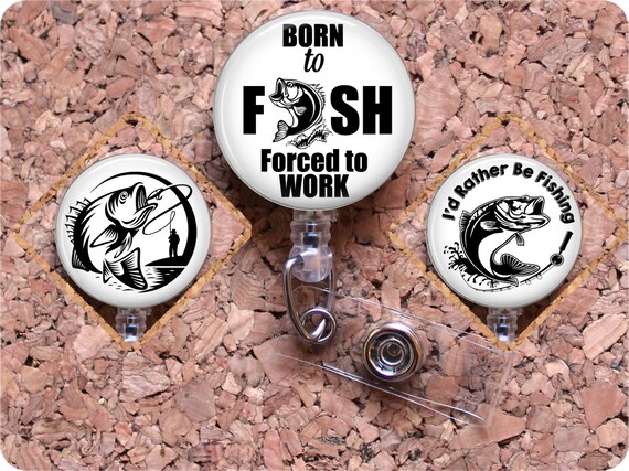 Fishing Badge Reel Badge Reels for Men Masculine Badge Reel - Etsy