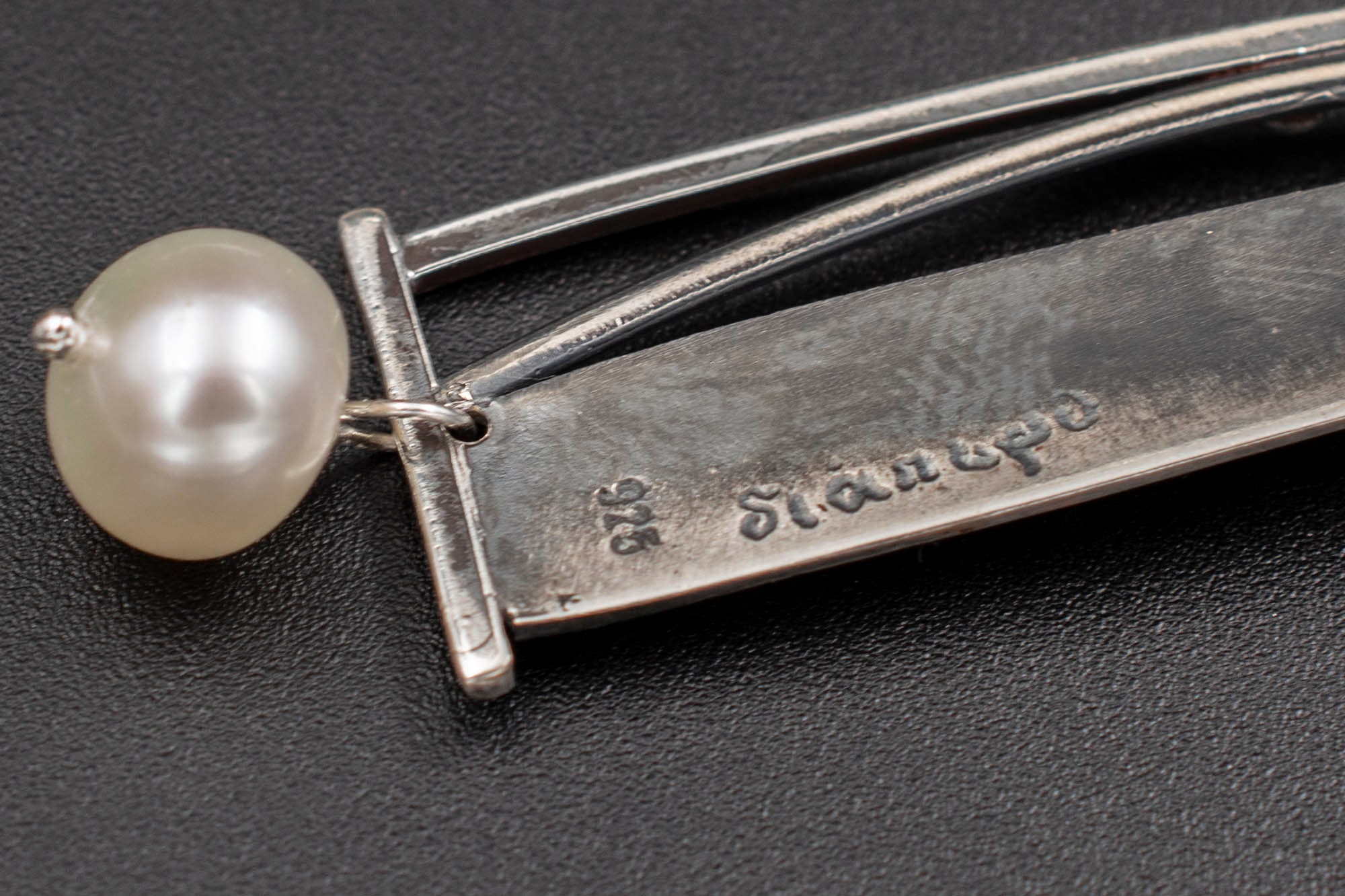 Pearl Earrings Dangle Modern Art Earrings Bauhaus Jewelry - Etsy