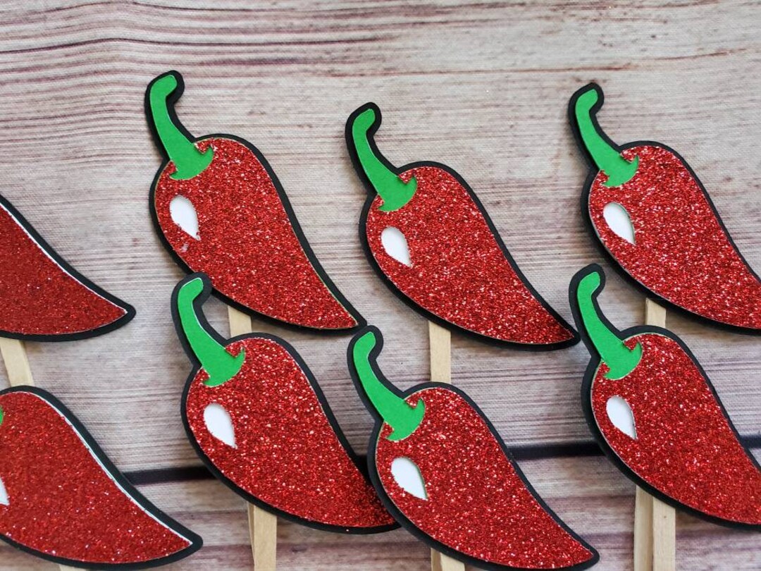 Fiesta Cupcake Toppers. Chili Cupcake Toppers. Chili Theme. Fiesta ...