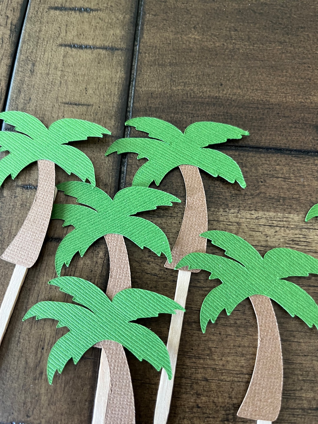 Palm Tree Cupcake Topper/ Beach Theme Party/ Summer Party/ Beach Party ...