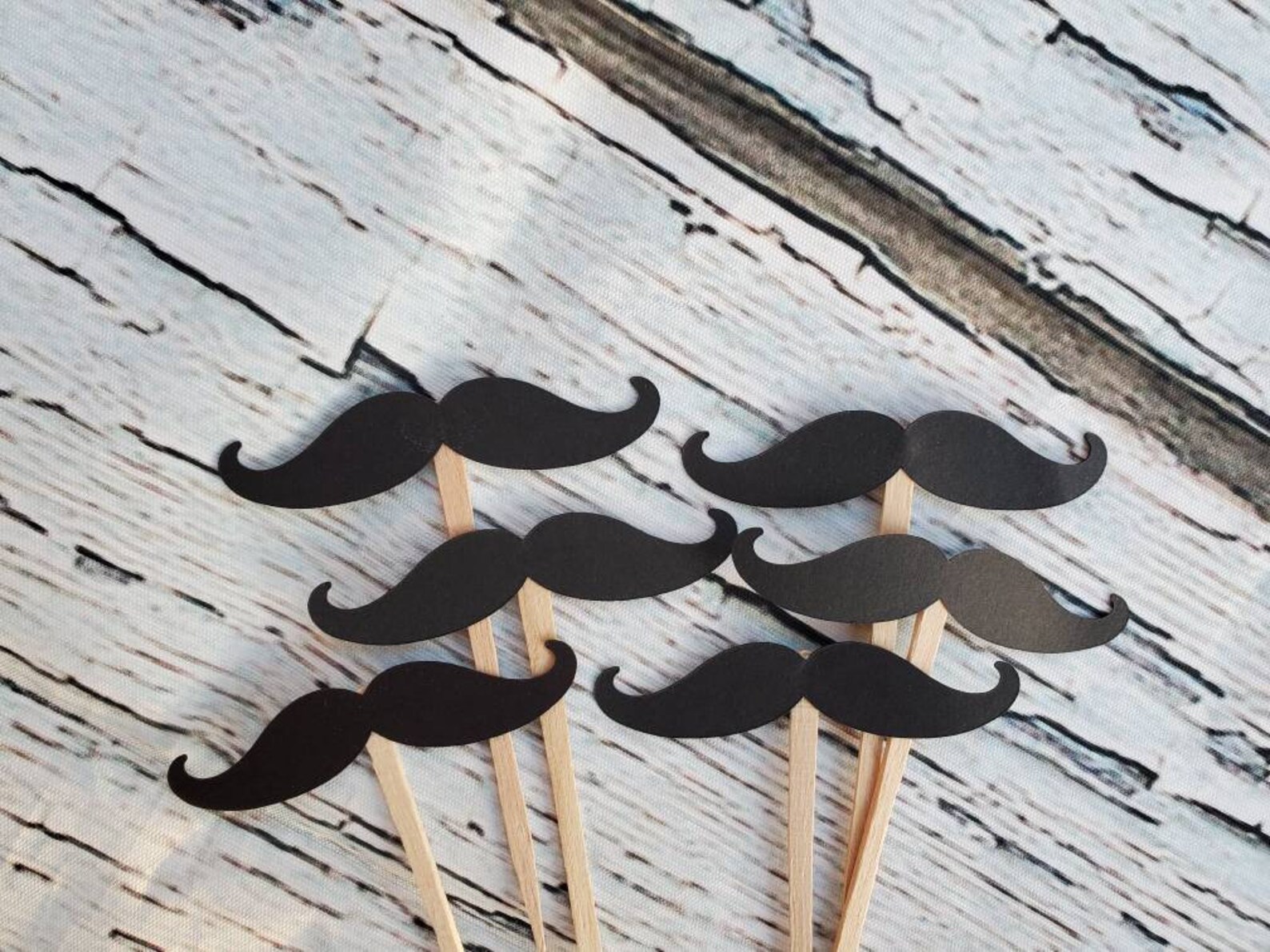 Mustache Cupcake Toppers/ Set of 12 Mustache Cupcake Toppers/ - Etsy