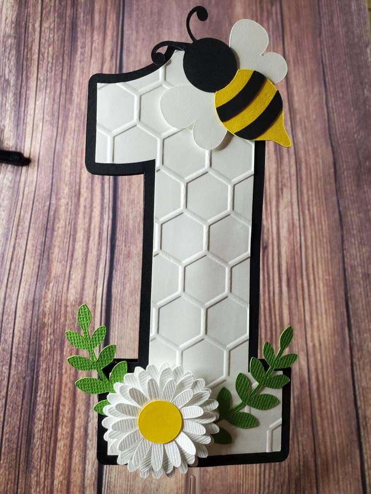 Bee Cake Topper/ Bumble Bee Topper/ 1st Bee Day/ 1st Birthday/ | Etsy