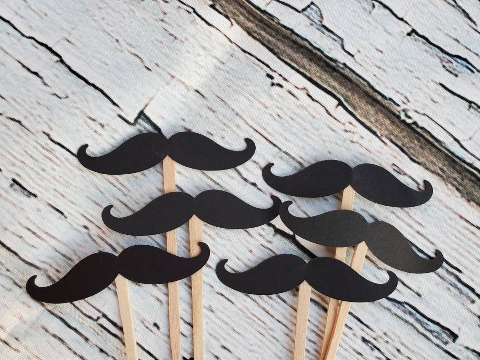 Mustache Cupcake Toppers/ Set of 12 Mustache Cupcake Toppers/ - Etsy