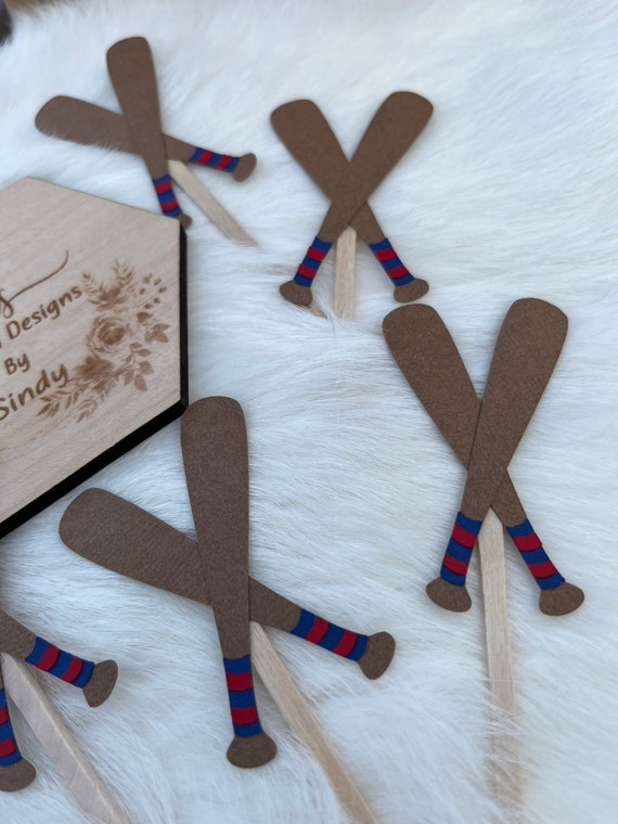 Baseball Bat Cupcake Toppers/ Baseball/ Baseball - Etsy
