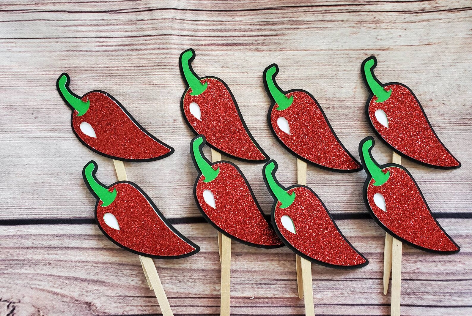 Fiesta Cupcake Toppers. Chili Cupcake Toppers. Chili Theme. - Etsy