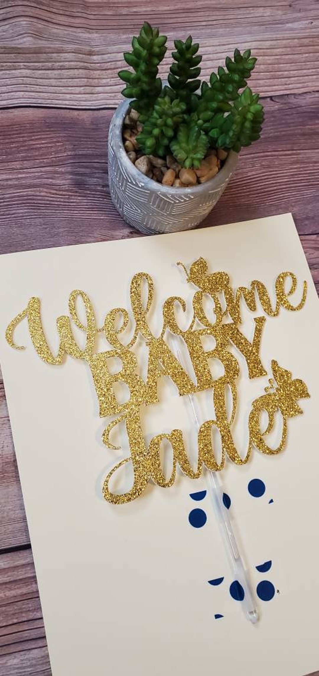 Welcome Baby Cake Topper/ Baby Cake Topper/ Babyshower Topper ...