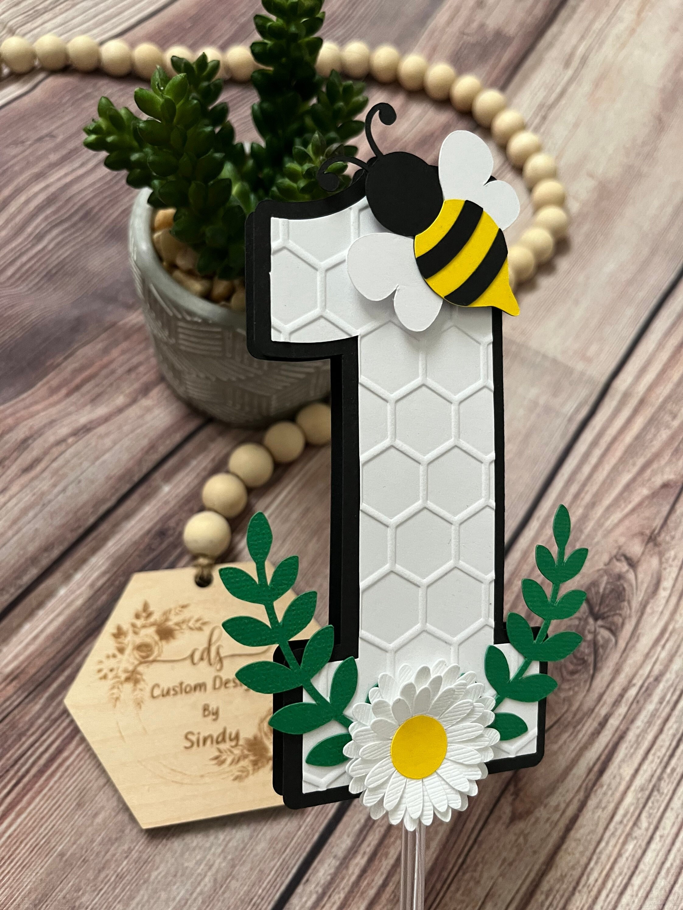 Bee Cake Topper/ Bumble Bee Topper/ 1st Bee Day/ 1st Birthday/ | Etsy