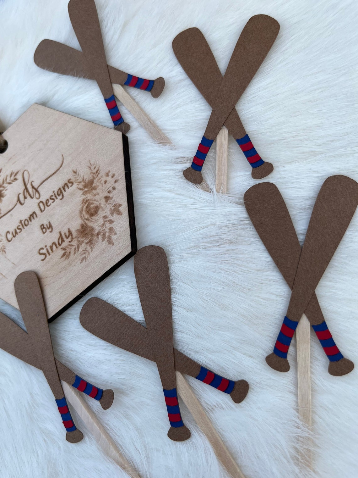 Baseball Bat Cupcake Toppers/ Baseball/ Baseball - Etsy