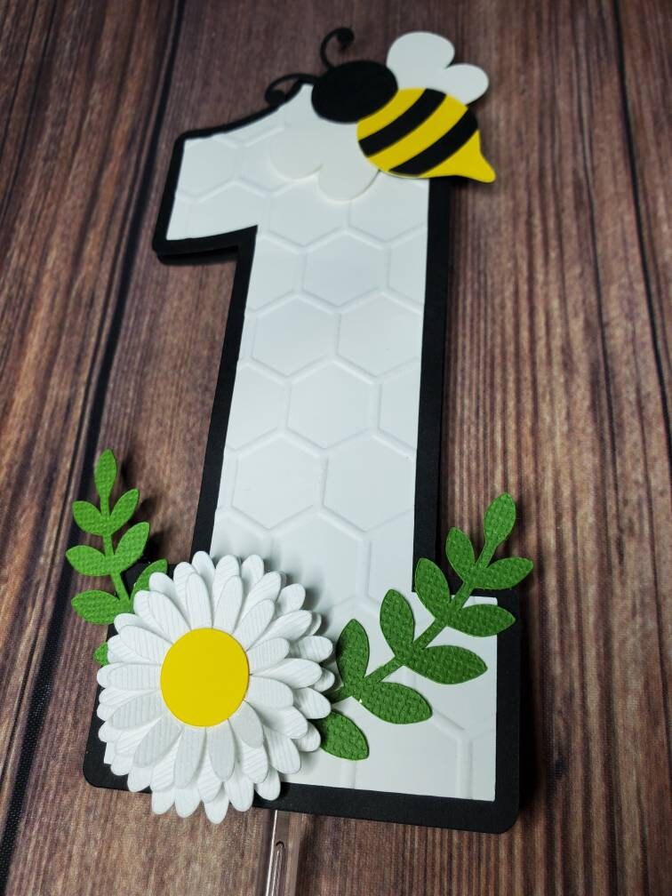 Bee Cake Topper/ Bumble Bee Topper/ 1st Bee Day/ 1st Birthday/ | Etsy