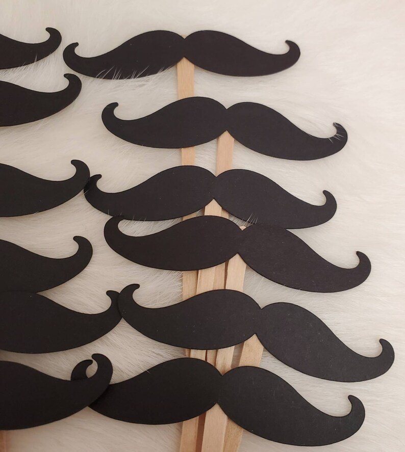 Mustache Cupcake Toppers/ Set of 12 Mustache Cupcake Toppers/ | Etsy