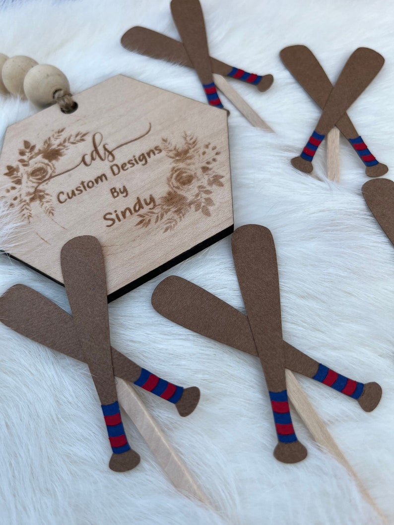 Baseball Bat Cupcake Toppers/ Baseball/ Baseball - Etsy