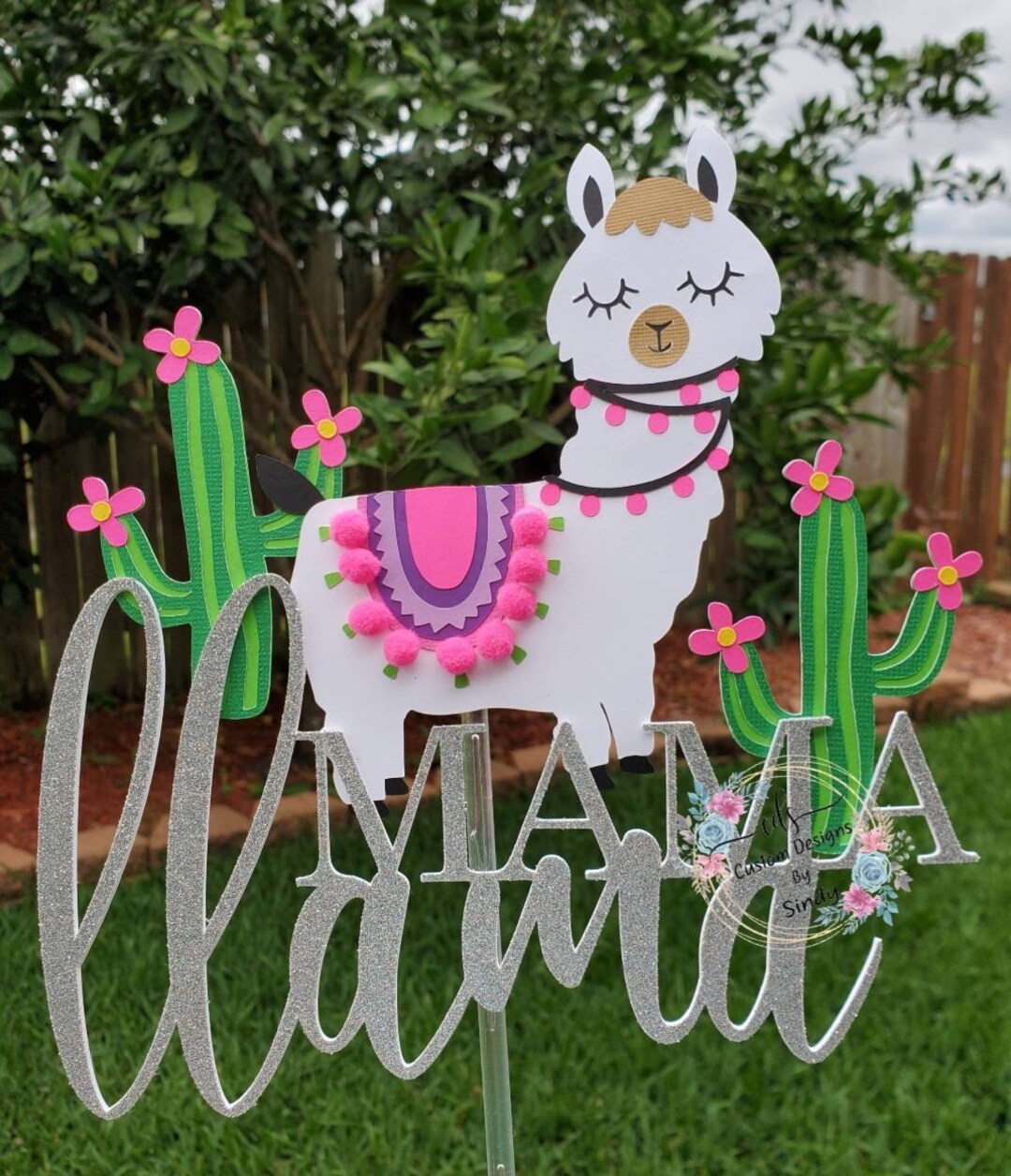 Llama Babyshower Cake Topper, Llama Party, Llama Decor, Llama Cake ...