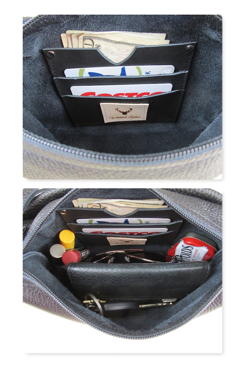 Leather Crossbody Purse With Belt Loop Clip on Small Phone Bag With ...