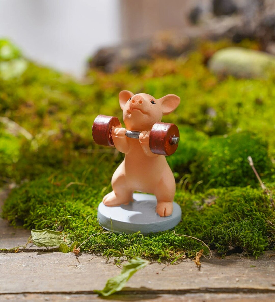 Pig Miniature Figures Garden Art Decorations - Etsy