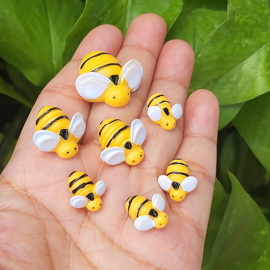 15 Pcs Tiny Resin Bees Decor Bee Shaped Craft Embellishment - Etsy