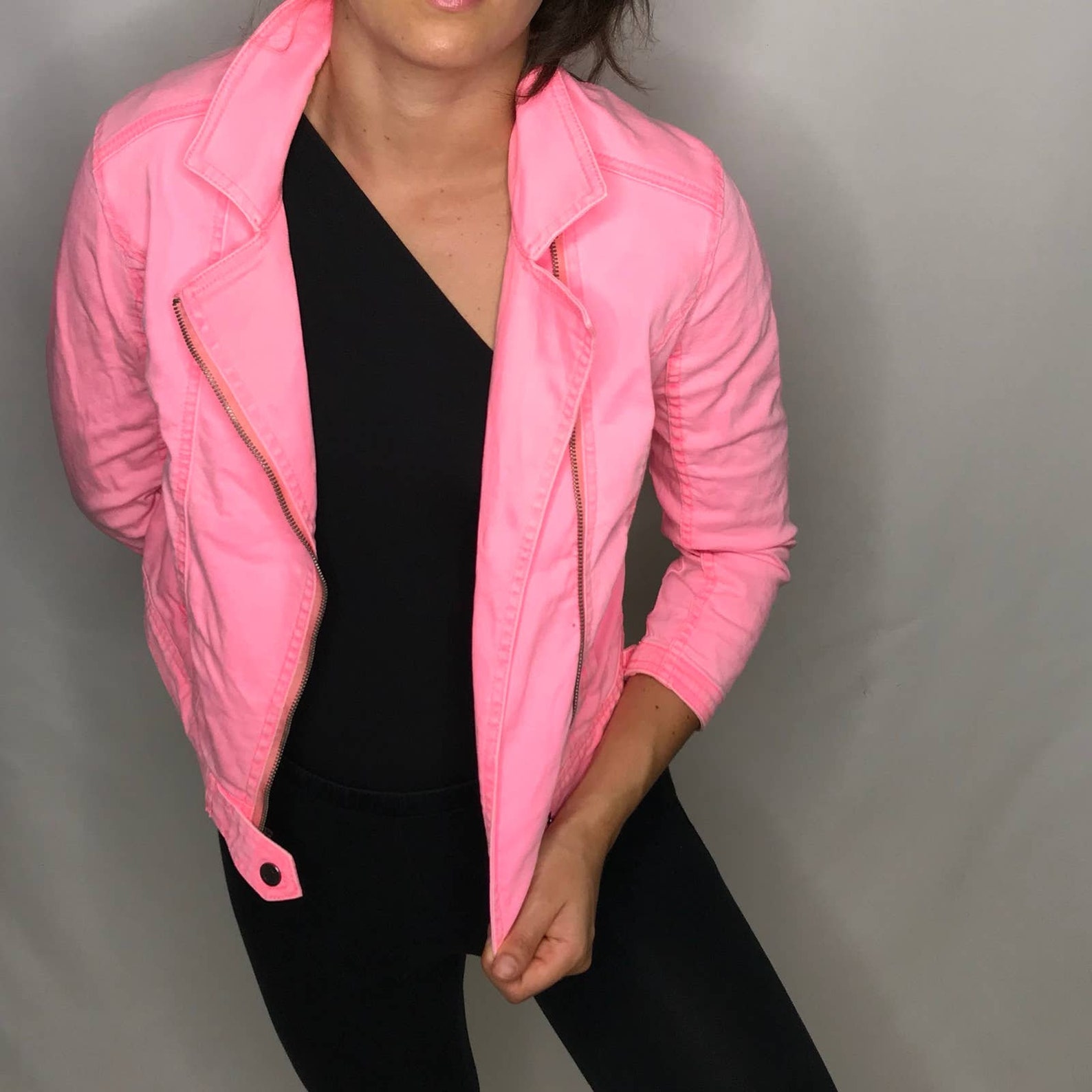 Abercrombie Sexy Hot Pink Jean Jacket Etsy