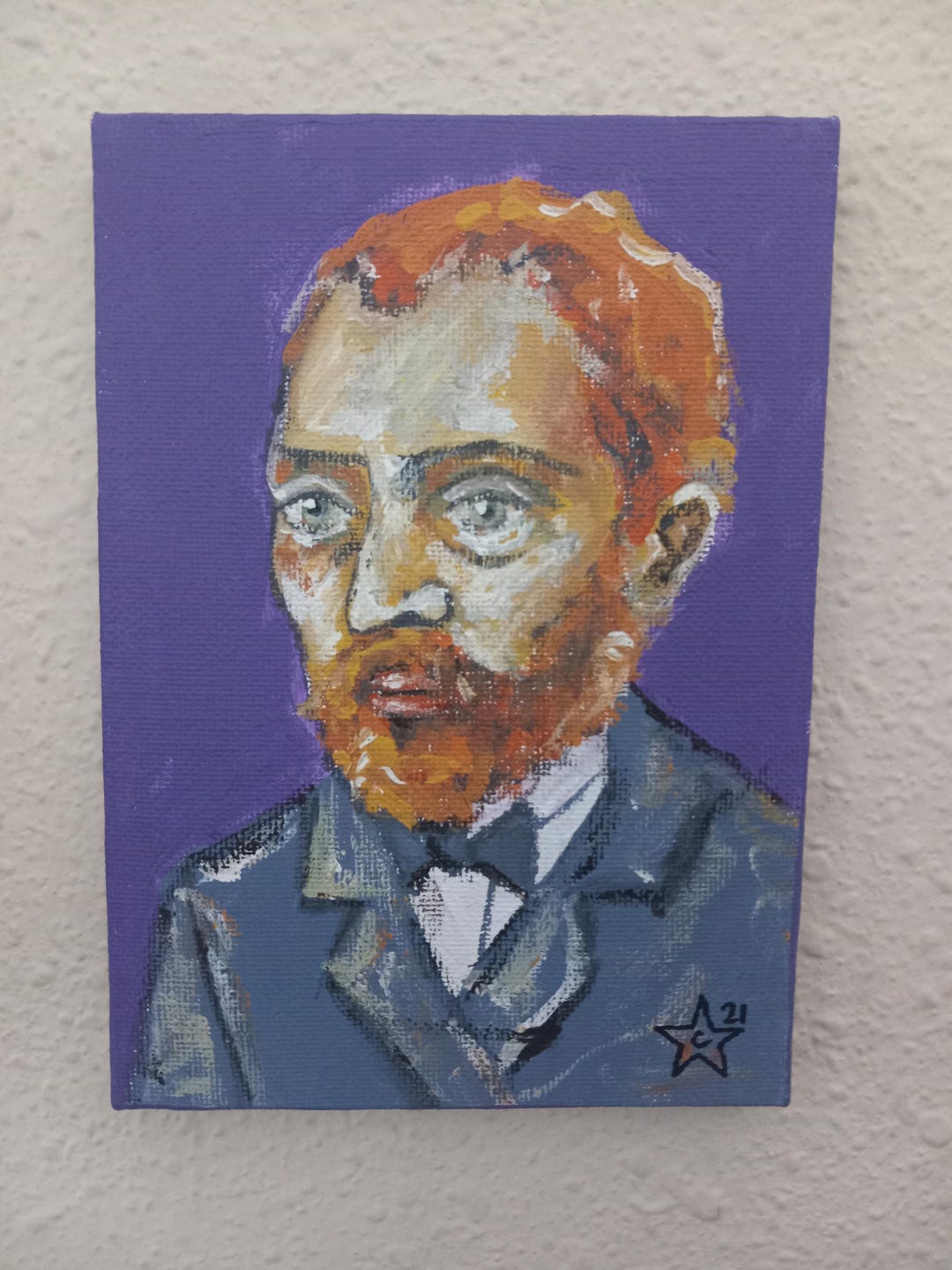 Vincent Van Gogh Small Portrait Painting - Etsy