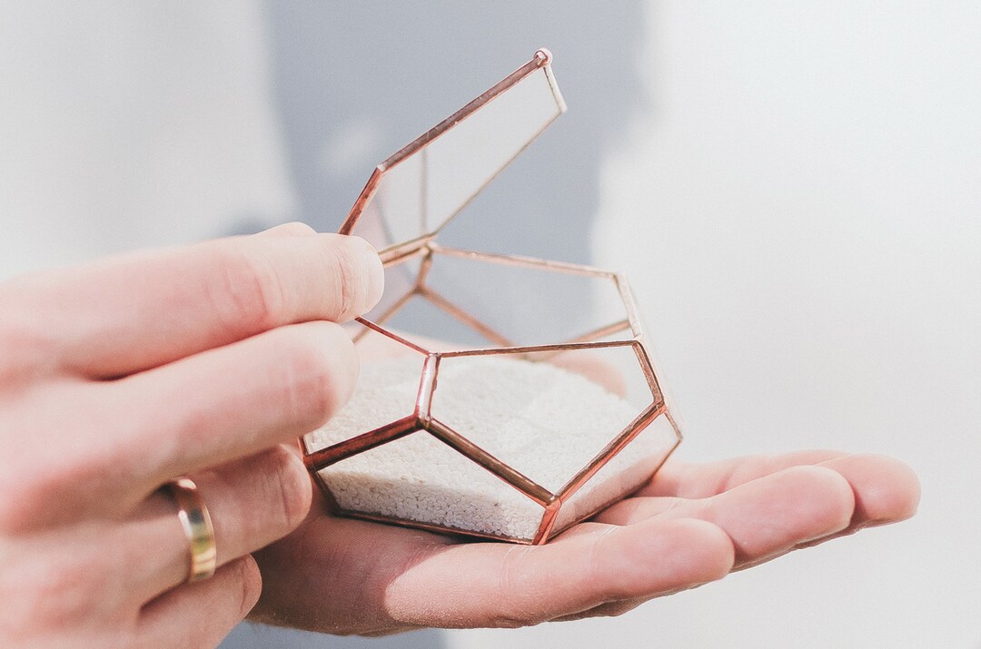 Wedding Ring Dish Wedding Ring Box Geometric Ring Box Jewelry Box ...