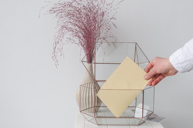 Wedding Bouquet Box Geometric Card Holder Wedding Box Wedding - Etsy