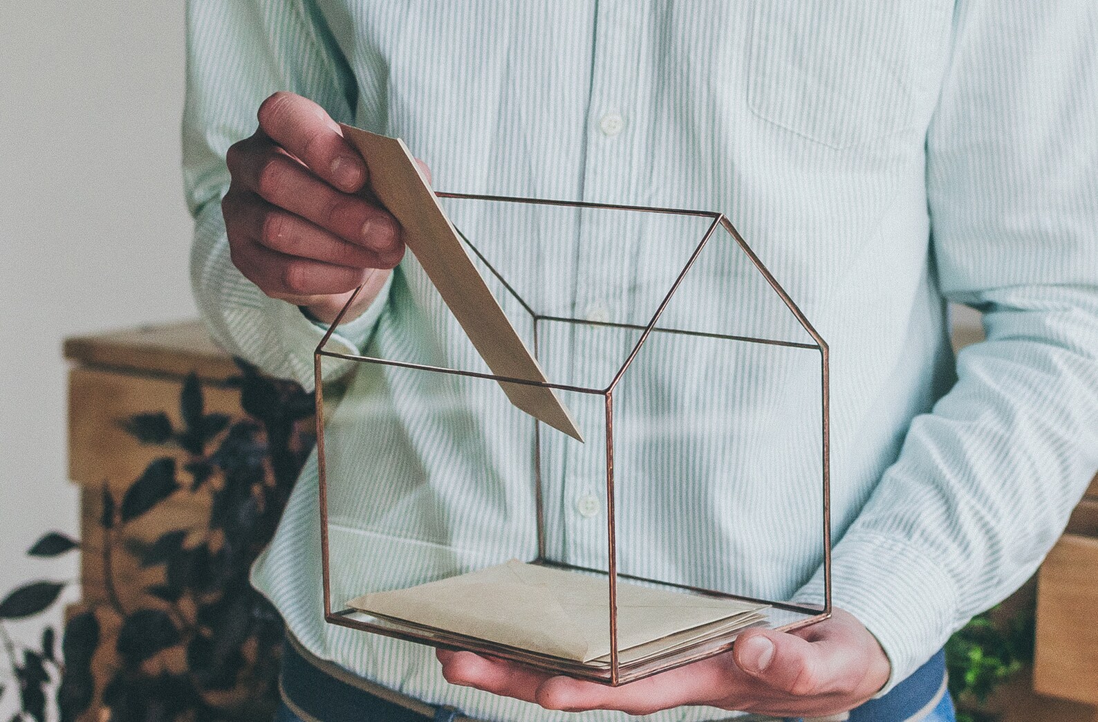 Wedding Card Holder Personalized Wedding Box for Cards Glass - Etsy