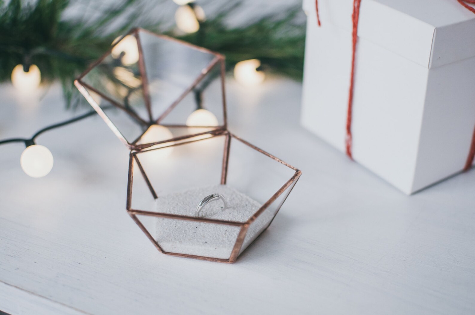 Glass Wedding Ring Box Custom Wedding Ring Box Wedding Ring - Etsy