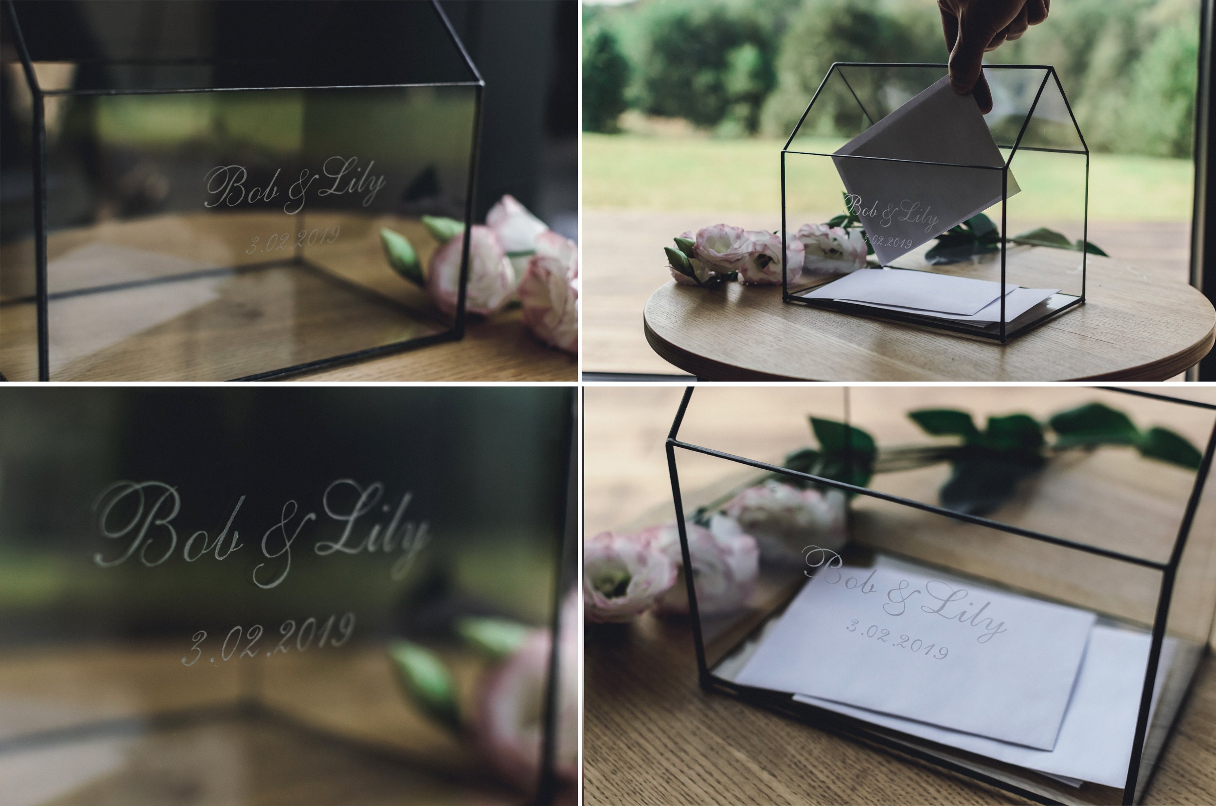 Wedding Card Holder Personalized Wedding Box for Cards Glass | Etsy