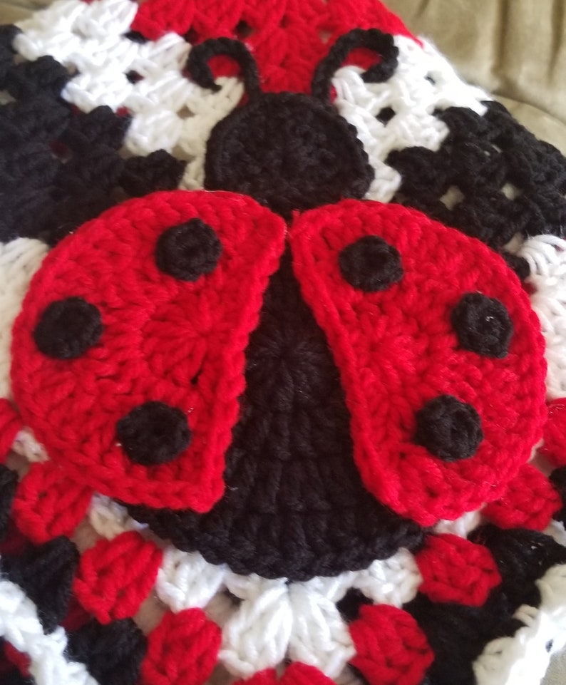 Crochet Ladybug Applique Pattern - Etsy