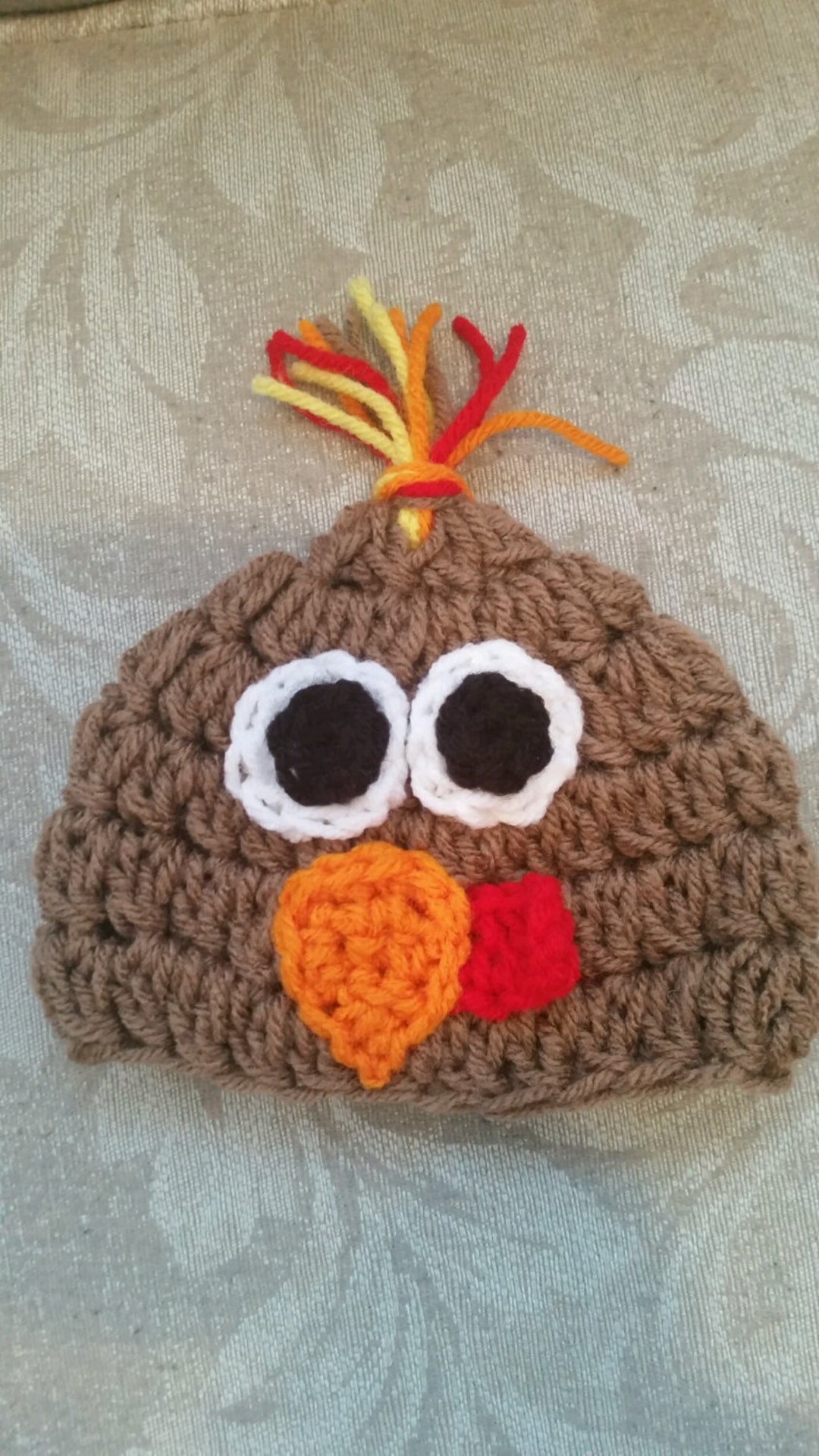 Crocheted Turkey Hat Pattern for Newborn to Adult - Etsy